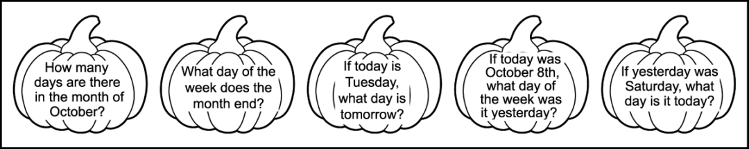 Printable Calendar Worksheet for October 2025