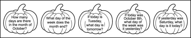 Printable Calendar Worksheet for October 2025