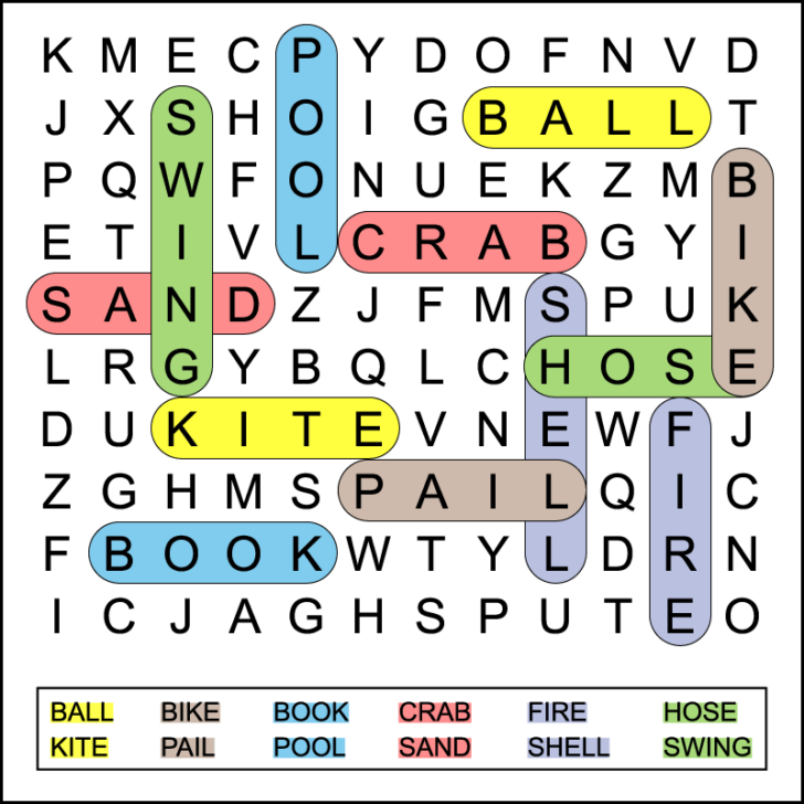 1st Grade Summer Word Search - Tree Valley Academy