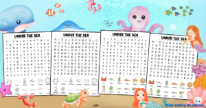 1st Grade Ocean Word Search - Tree Valley Academy
