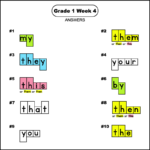 Grade 1 Word Shapes Puzzles - Tree Valley Academy