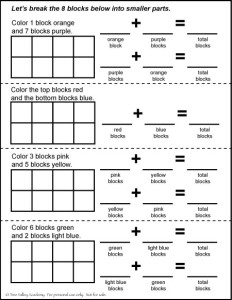 Number Bonds to 8 Free Math Worksheets