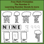 Number Bonds to 9 Free Math Worksheets