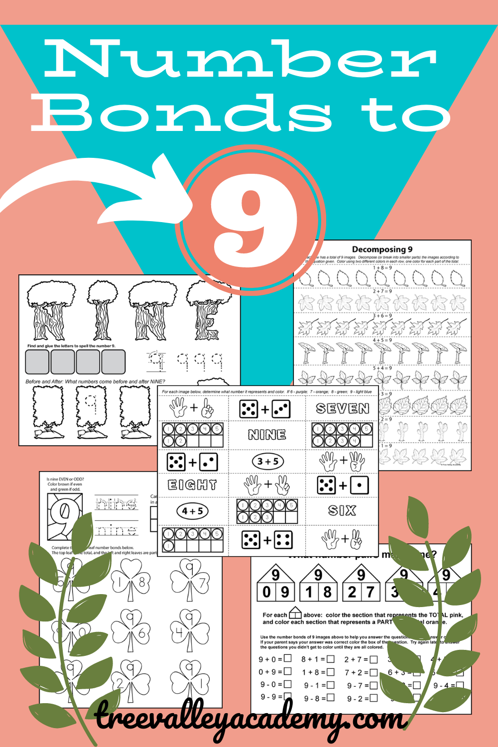Number Bonds To 9 Free Math Worksheets