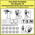 Number Bonds to 10 Worksheets - Tree Valley Academy