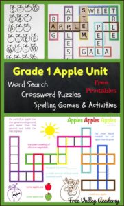Apple Theme Spelling Activities For Grade 1