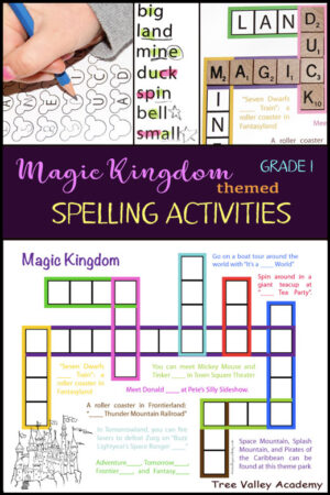 Magic Kingdom Grade 1 Spelling Activities