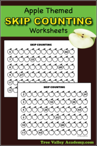 Apple Skip Counting Worksheets - Tree Valley Academy