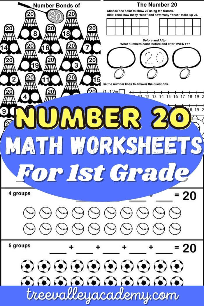 Free Printable Number 20 Math Worksheets For 1st Grade