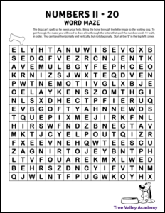Number Words 11-20 Worksheets - Tree Valley Academy