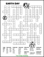 Fun Earth Day Fill In Word Puzzle Activity for Older Kids