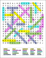 Difficult Spring Word Search Puzzle For Kids - Free & Printable