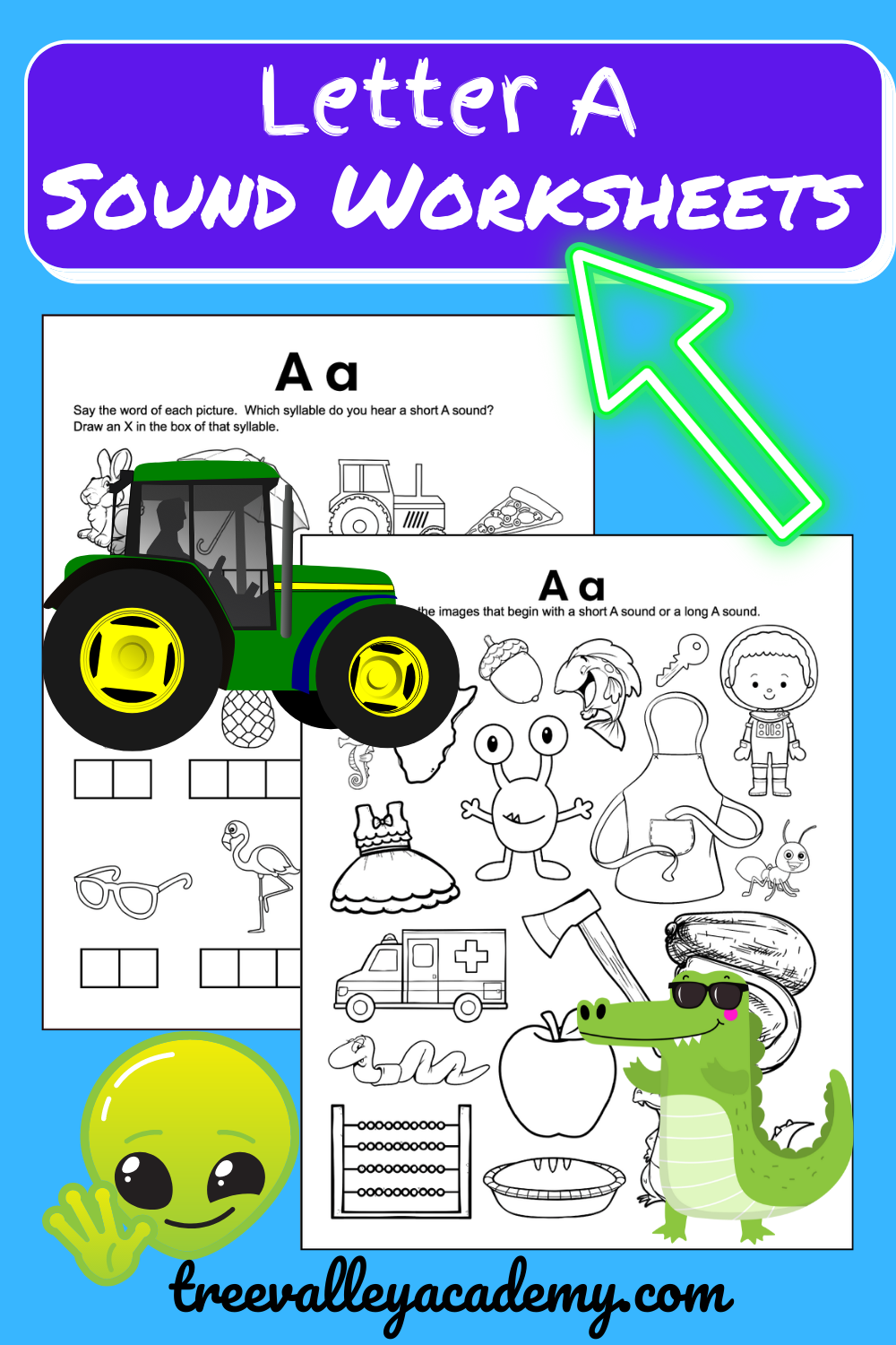 Letter A Sound Worksheets - Tree Valley Academy
