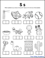 Letter S Sound Worksheets - Tree Valley Academy