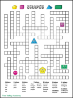 Geometric Shapes Word Puzzle for Kids - Tree Valley Academy