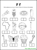 Letter F Sound Worksheets - Tree Valley Academy