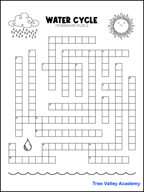 Water Cycle Crossword Puzzle - Tree Valley Academy