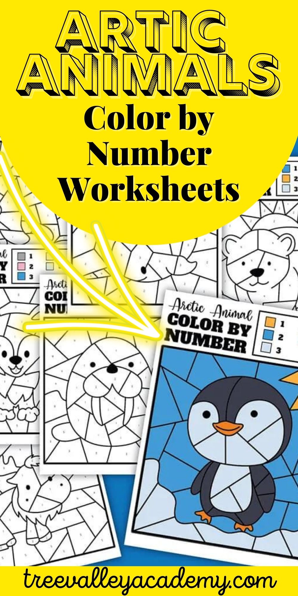 Arctic Animals Color by Number - Tree Valley Academy