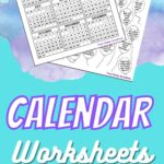 2022 Calendar Worksheets for Kids - Tree Valley Academy