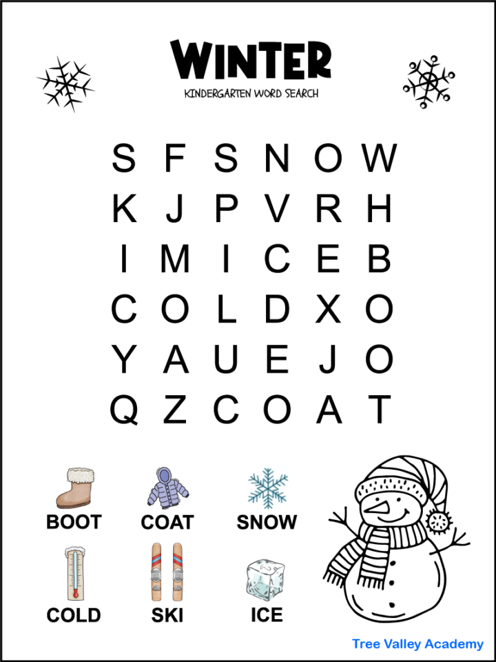170+ Winter Vocabulary Words from A to Z - Tree Valley Academy