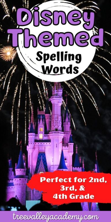 Disney Themed Spelling Words for 2nd, 3rd, & 4th grade
