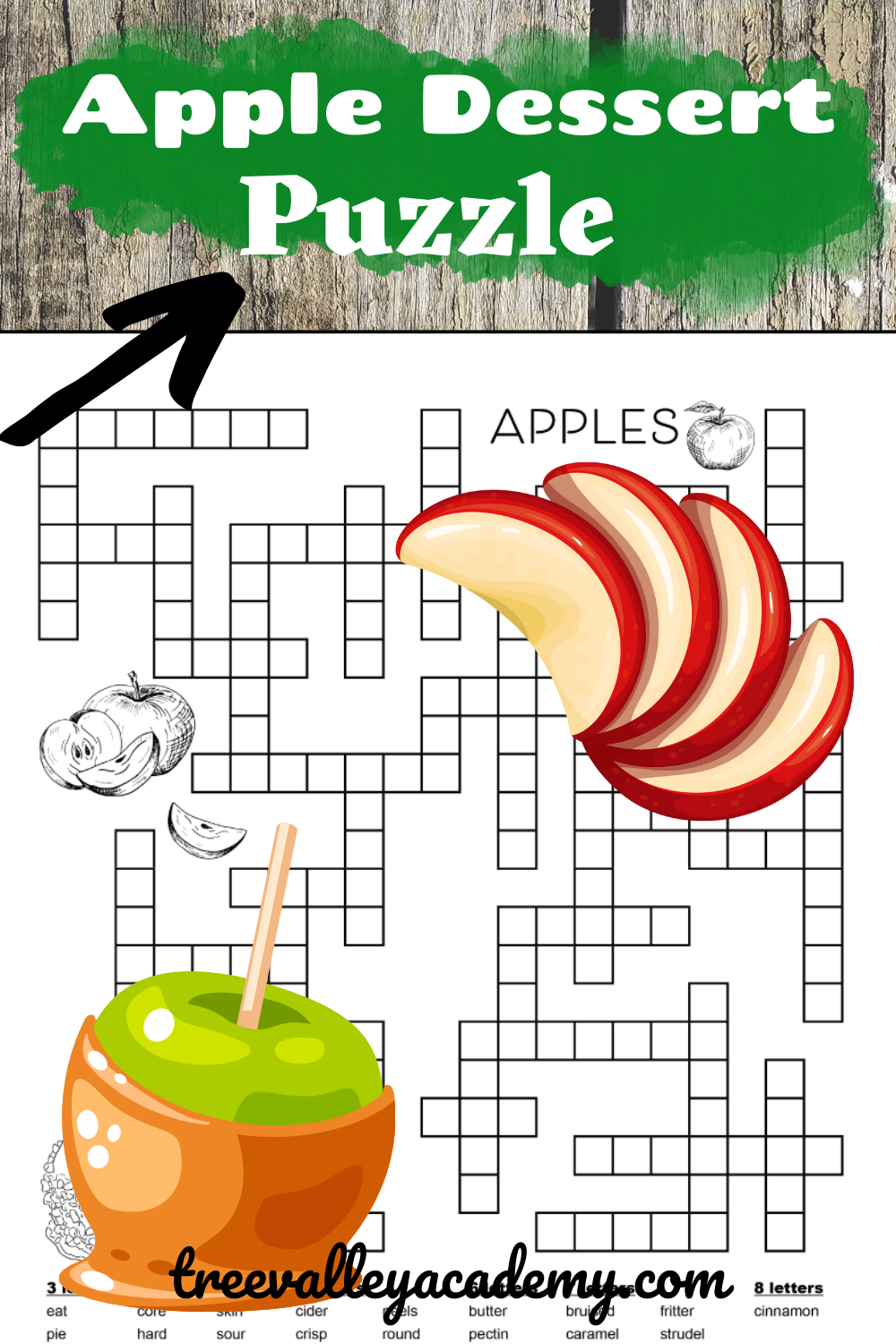 Printable Apple Fill In Puzzles for Kids - Tree Valley Academy