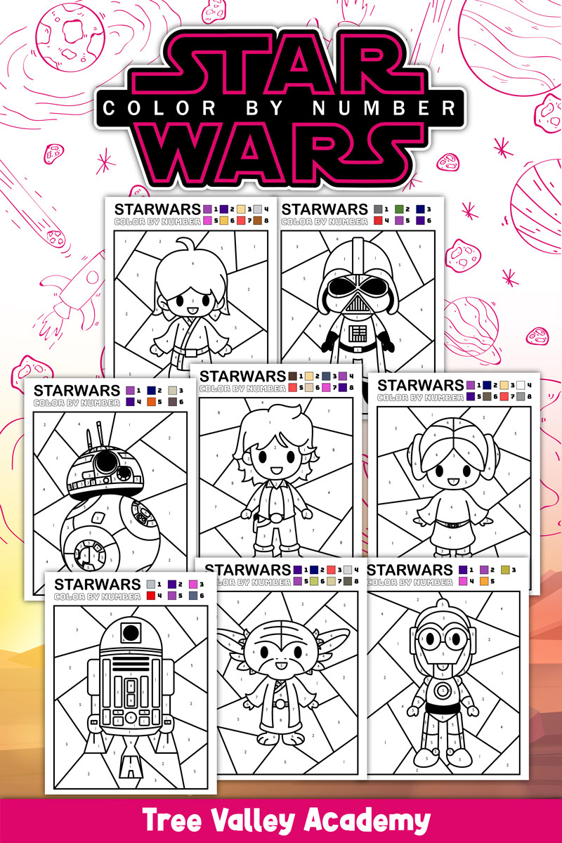 Star Wars Color by Number - Tree Valley Academy
