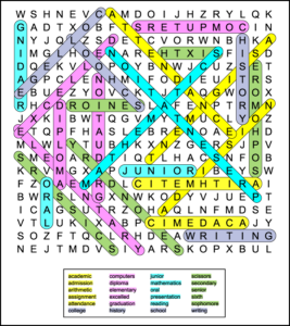 Back to School Word Search for Grade 6 Students