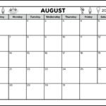 Calendar Worksheet for August 2024 - Tree Valley Academy