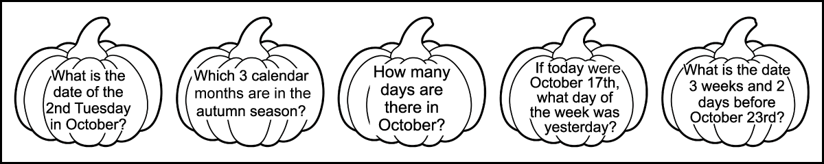 Printable Calendar Worksheet for October 2026