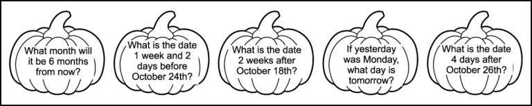 Printable Calendar Worksheet for October 2026