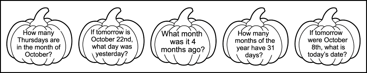 Printable Calendar Worksheet for October 2026