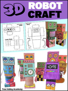 3D Robot Paper Craft - Tree Valley Academy