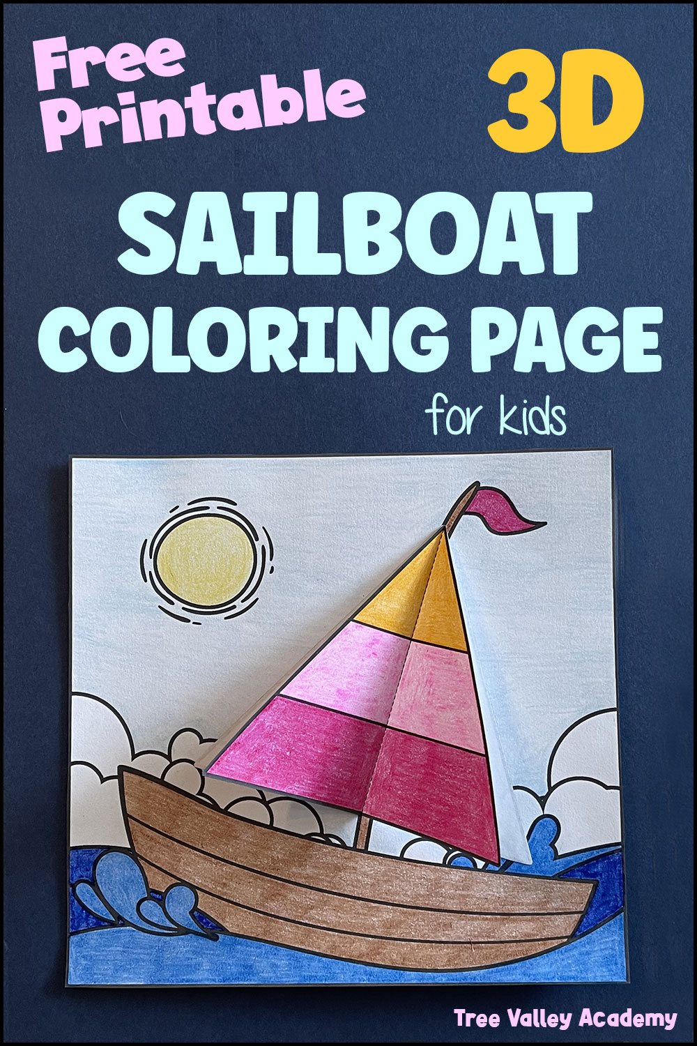 3D Summer Coloring Pages - Tree Valley Academy