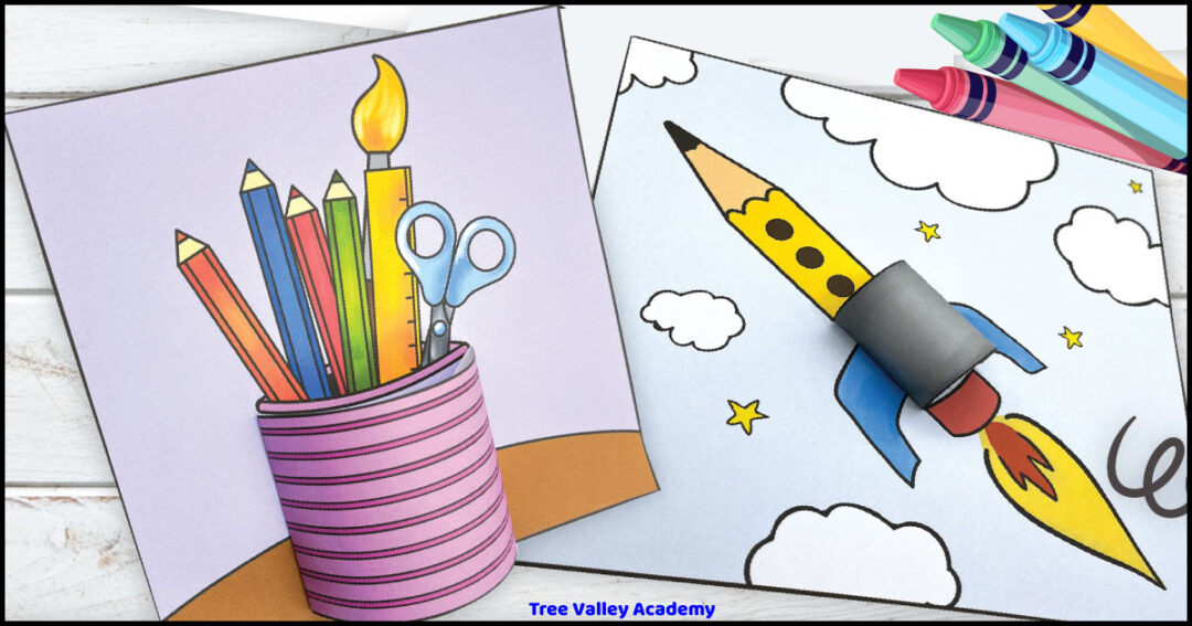 3D Back to School Coloring Pages - Tree Valley Academy
