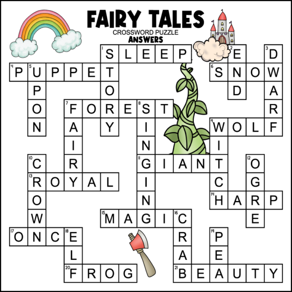 Fairy Tale Crossword Puzzles for Kids - Tree Valley Academy