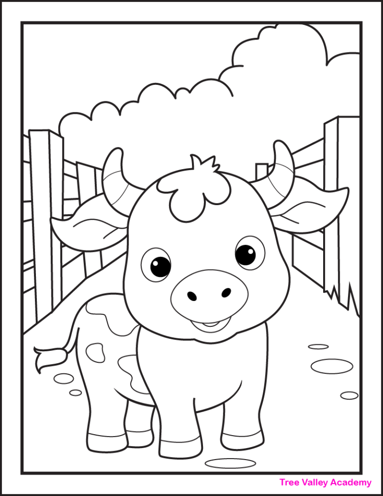8 Farm Animal Coloring Pages - Tree Valley Academy