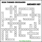 Book Themed Crossword Puzzle for Kids - Tree Valley Academy