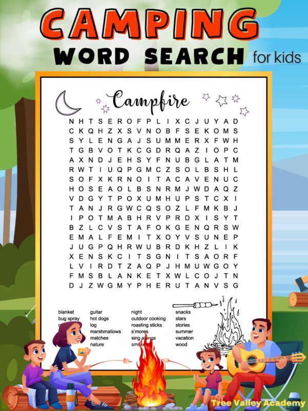Summer Crossword Puzzles For Kids - Tree Valley Academy