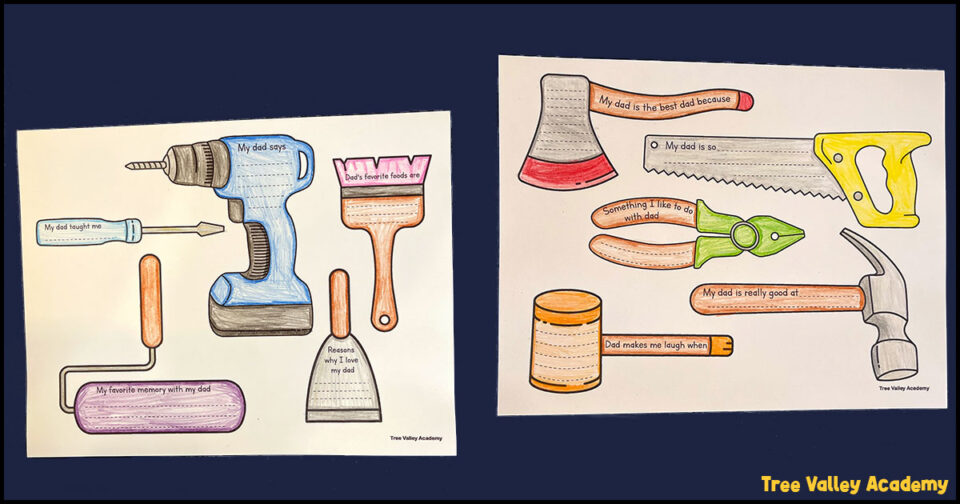 Toolbox Card Craft for Dad - Tree Valley Academy