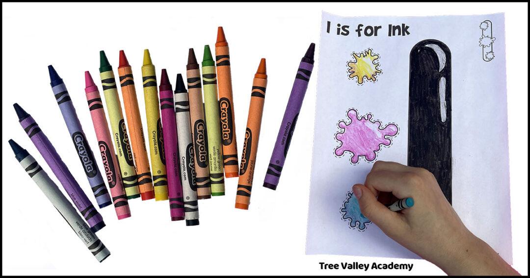 Letter I Crafts for Preschoolers: Ink & Ice Cream