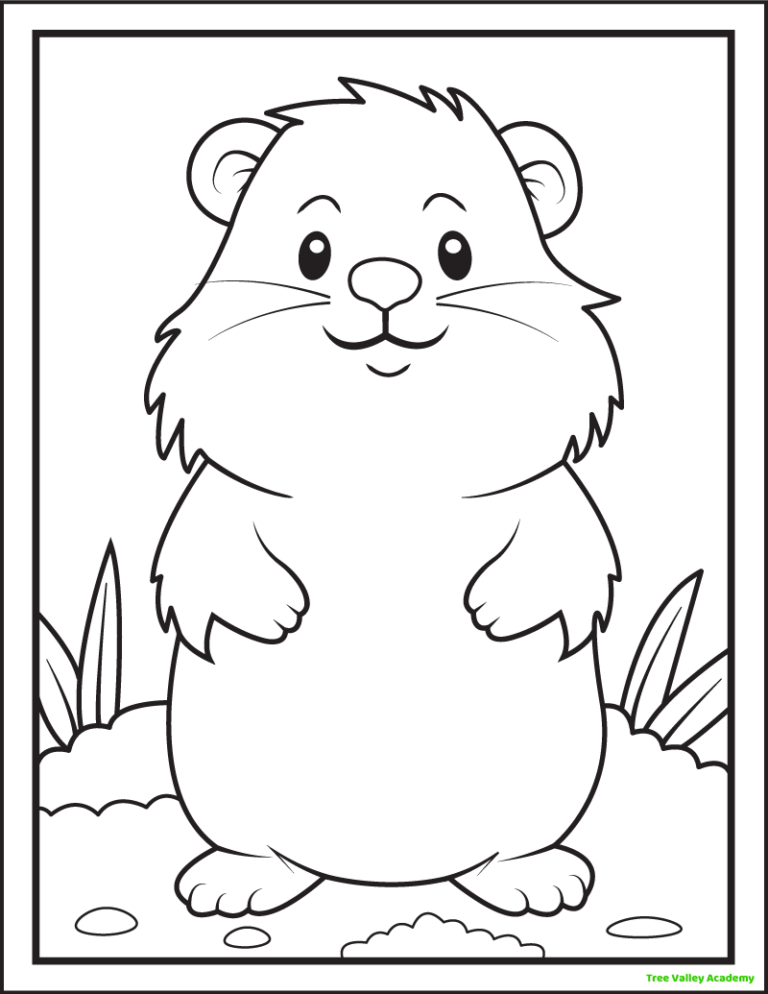 8 Groundhog Day Coloring Pages - Tree Valley Academy
