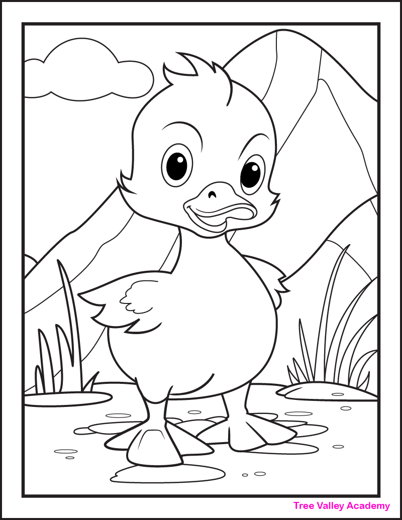 8 Farm Animal Coloring Pages - Tree Valley Academy