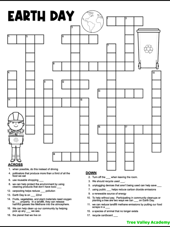 44 Crossword Puzzles For Kids - Tree Valley Academy