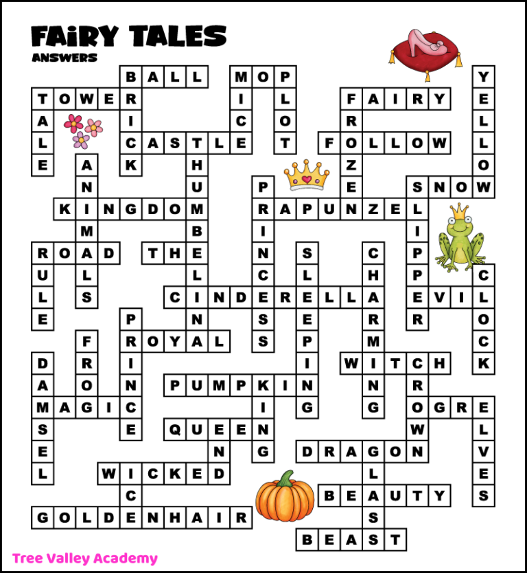 Fun Fairy Tale Themed Word Puzzles - Tree Valley Academy