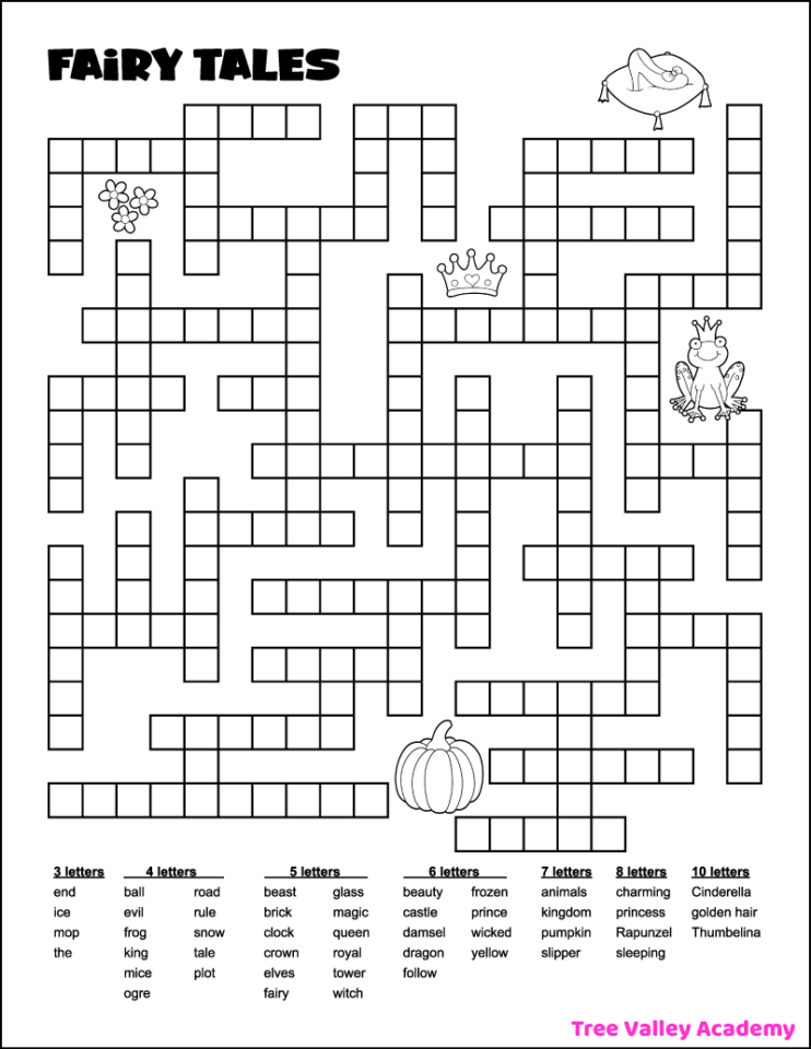 Fun Fairy Tale Themed Word Puzzles - Tree Valley Academy