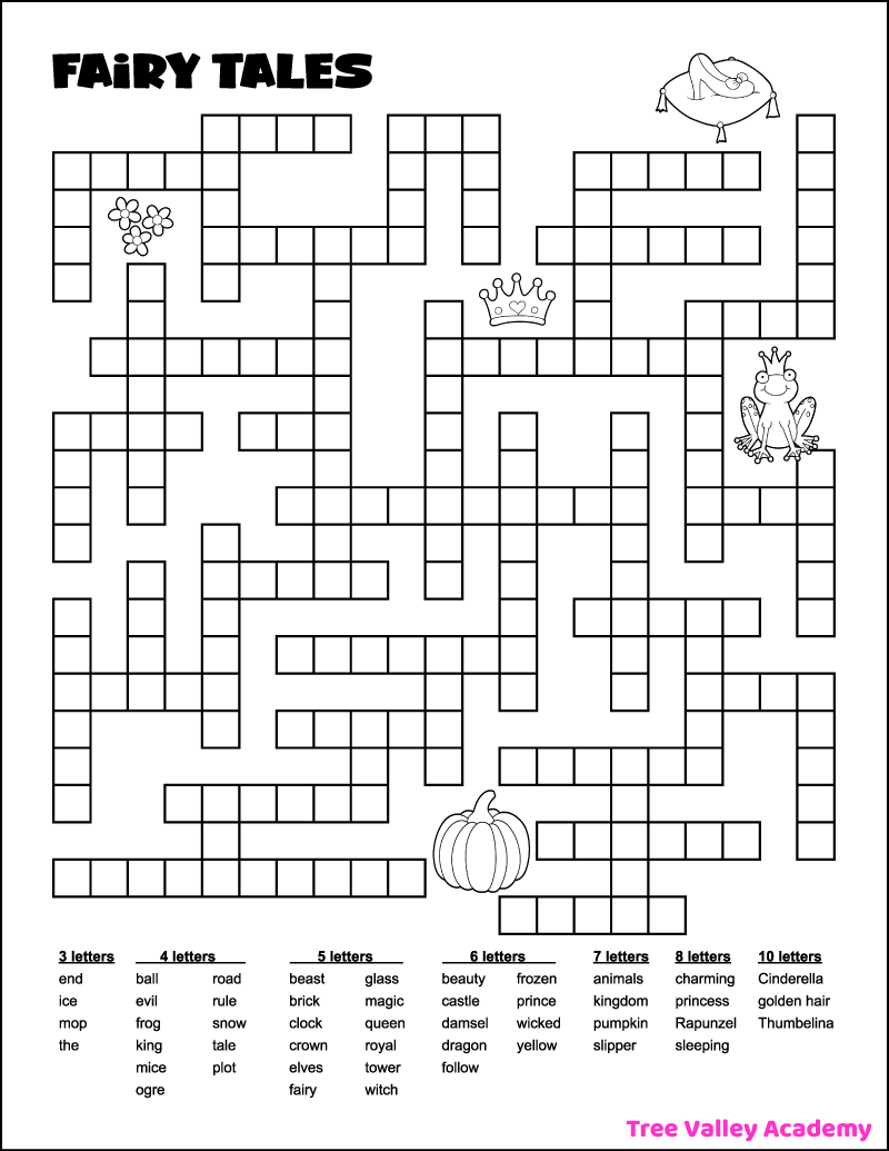 Fun Fairy Tale Themed Word Puzzles - Tree Valley Academy