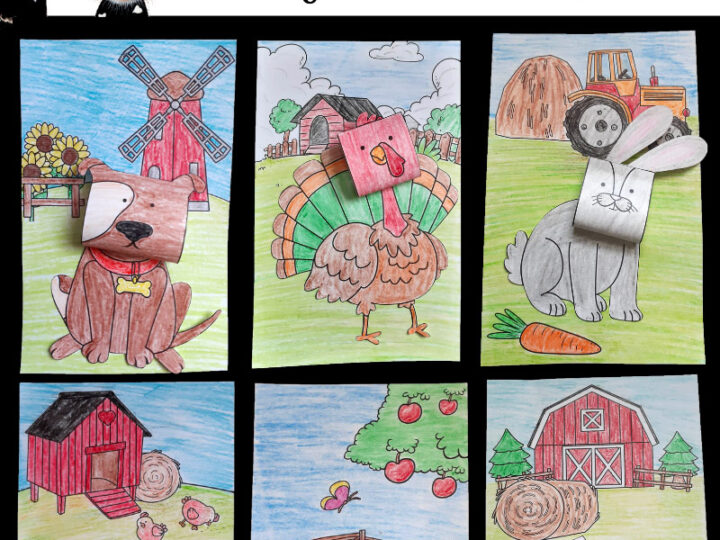 Farm Animals Collage For Toddlers