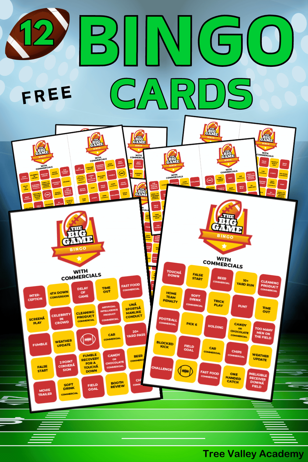 Printable Football Party Games to Play During The Big Game