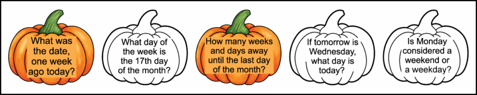 Printable Calendar Worksheet for October 2026